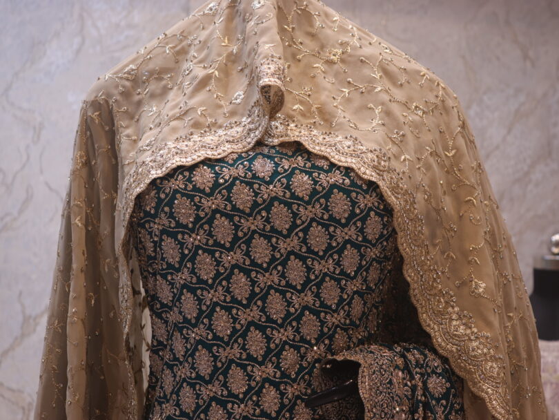 “The Cerulean Blue” Premium Designer Saree with Veil - Arang Online